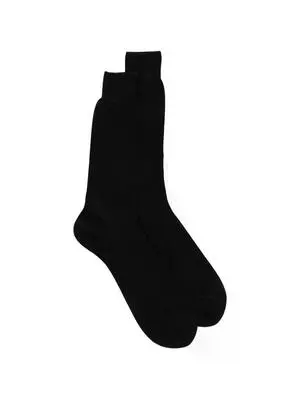 Zegna Logo-print Mid-calf Socks - Black