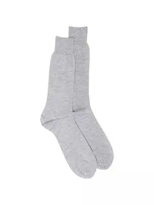 Zegna Logo-print Socks - Grey