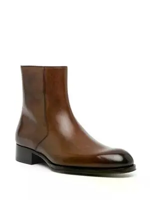 TOM FORD Edgar Zipped Boots - Brown