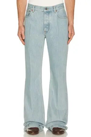 Valentino Garavani Light Wash Jeans For Men