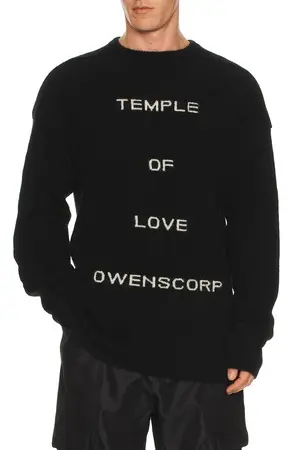 Rick Owens Round Neck Graphic Sweater