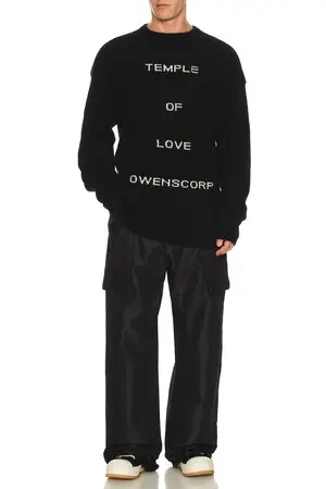 Rick Owens Round Neck Graphic Sweater