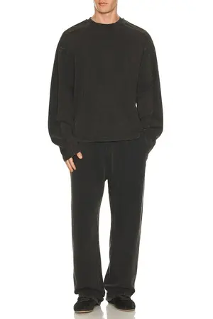 ENTIRE STUDIOS Straight Leg Sweatpant In Black