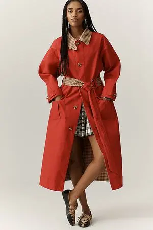DAMSON MADDER Anja Reversible Organic Cotton Trench Coat
