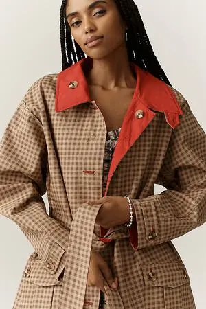 DAMSON MADDER Anja Reversible Organic Cotton Trench Coat