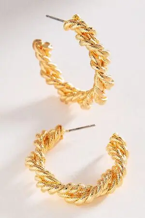 Anthropologie Petite Hoop Earrings - Gold