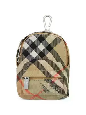 Burberry Check Backpack Charm - Neutrals