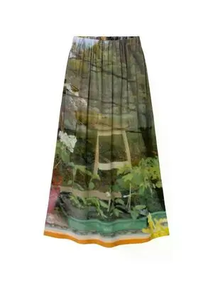 ANNTIAN Printed Maxi Skirt