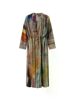 ANNTIAN Printed Tie-waist Dress - Neutrals