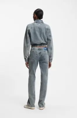 Hugo Boot-cut Jeans In Stretch Denim
