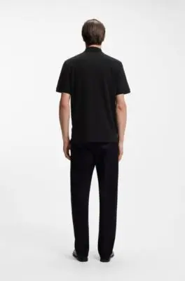BOSS Pallas Polo Shirt In Cotton Piqué With Embroidered Logo - Black