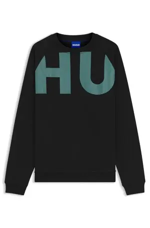 Hugo Cotton Jersey Sweatshirt With Large Logo