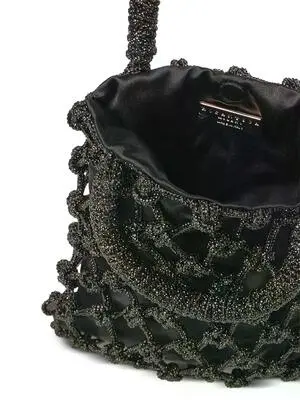 Rosantica Crystal-embellished Top Handle Tote - Black