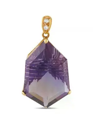 LB EXCLUSIVE 18k Yellow Diamond And Amethyst Pendant - Gold