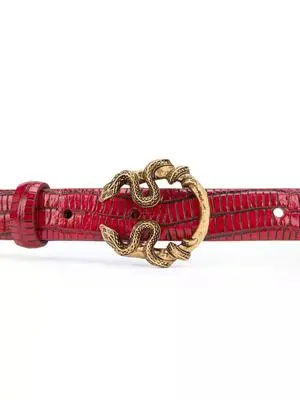 Roberto Cavalli Leather Belt With Serpentine Buckle
