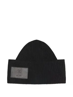 PLACE OF ËLMS Cashmere Beanie Hat - Black