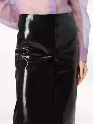 MSGM High-shine Midi Skirt