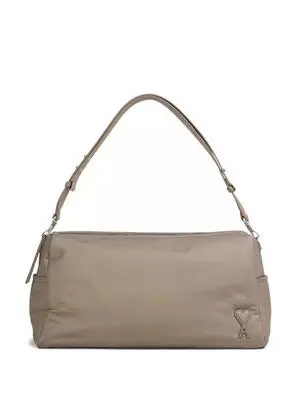 Ami Logo-detail Shoulder Bag - Neutrals