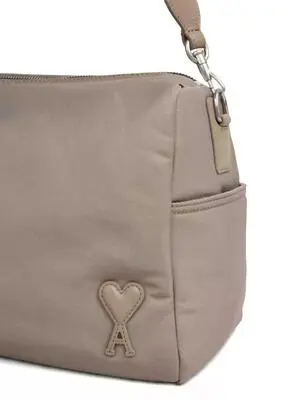 AMI Paris Logo-detail Shoulder Bag - Neutrals