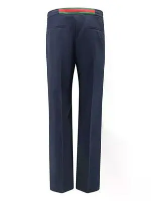 Gucci Web-stripe Panama Trousers - Blue
