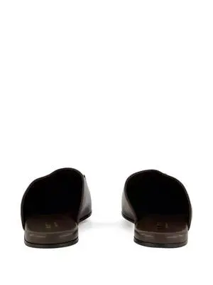 Gucci Horsebit Leather Mules - Brown