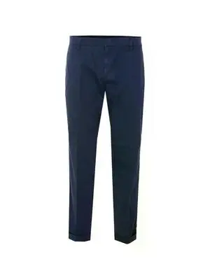 DONDUP Cuffed Trousers With Button Closure - Blue