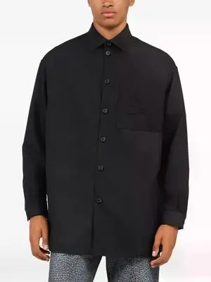 Roberto Cavalli Embossed Serpent Plain Shirt