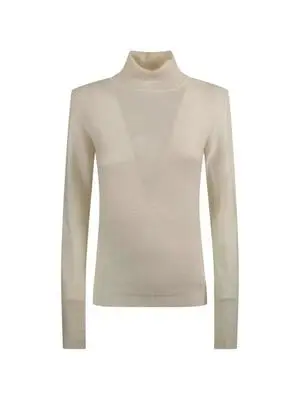 Fabiana Filippi Embellished Turtleneck Top