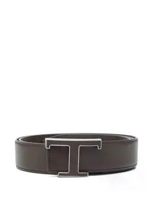TOD'S Logo Plaque Belt - Brown