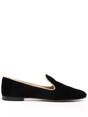 GIANVITO ROSSI Trim Calf Suede Loafers