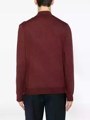 Corneliani Zip-up Mock-neck Sweater - Red