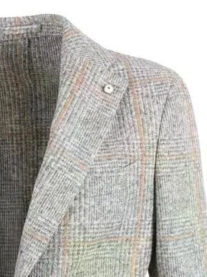 L.B.M. 1911 Checked Single-breasted Blazer - Grey