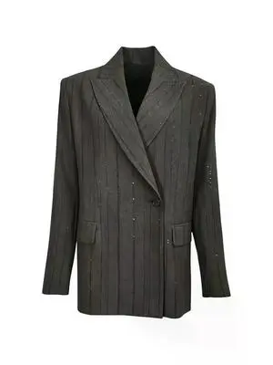 Antonelli Firenze Pinstriped Embellished Blazer