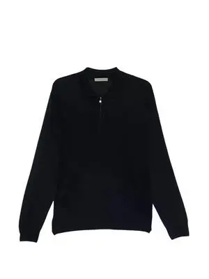 Corneliani Zip Knitted Polo Shirt