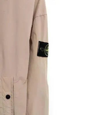 Stone Island Buttoned Jacket With Patch Detail