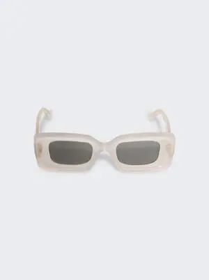 Loewe Rectangular Sunglasses With Anagram - White