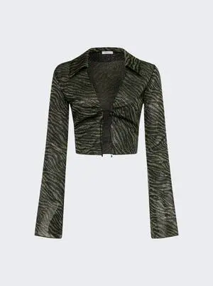 Oseree Animalier Slim Shirt - Green