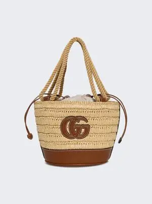 Gucci Woven Bucket Bag - Natural