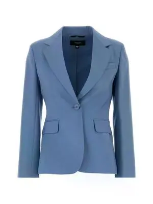 Max Mara Lamine Wool Blazer - Blue