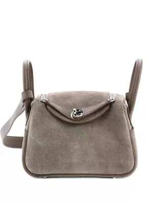 Hermès Lindy Bag Grizzly And Swift Mini Shoulder Bag - Grey