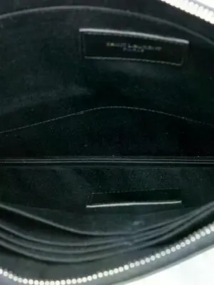 Saint Laurent 2018 Leather Monogram Ipad Case Clutch