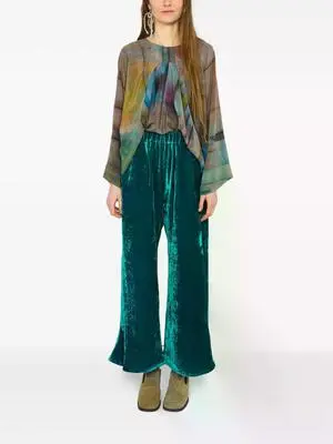 ANNTIAN Printed Silk Blouse