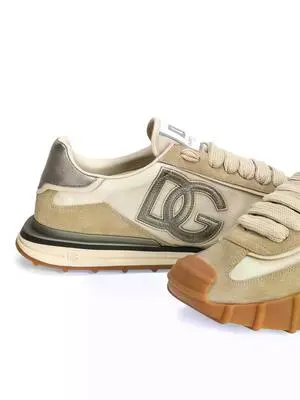 Dolce & Gabbana Logo Lace-up Sneakers - Neutrals