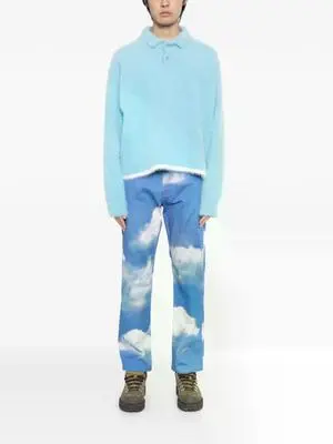 Moschino Printed Five-pocket Jeans - Blue