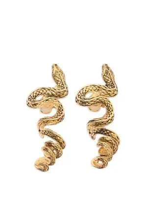 Roberto Cavalli Serpentine Clip-on Earrings - Gold