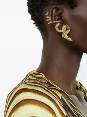 Roberto Cavalli Serpentine Clip-on Earrings
