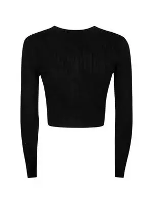 Elisabetta Franchi Micro-braided Knit Cardigan - Black
