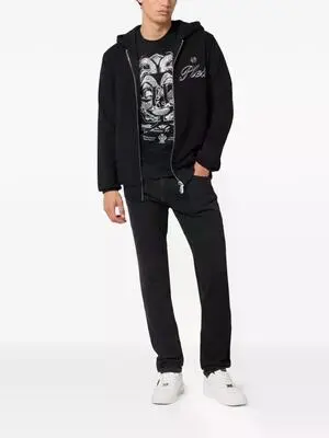 Philipp Plein Logo-embroidered Zip Hoodie