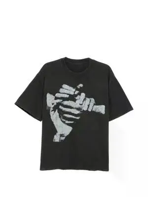 WARMAN Graphic-print T-shirt - Black