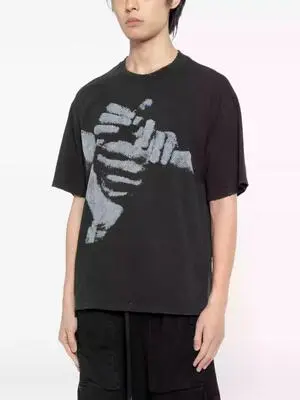 WARMAN Graphic-print T-shirt - Black
